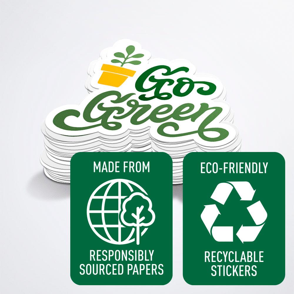 Custom Eco-Friendly Stickers - Sustainable Paper Stickers – Zap! Creatives