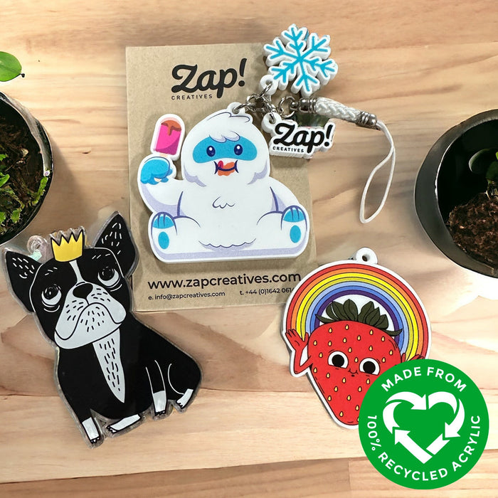 Printed Clear Acrylic Charms | Zap Creatives | Custom Charms – Zap ...