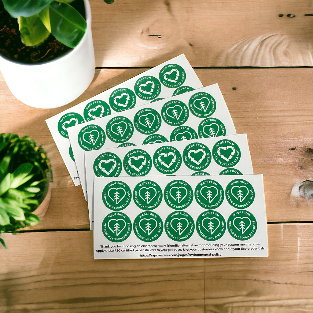 Zap! Creatives | Eco Friendly Merchandise | Eco Credentials Stickers