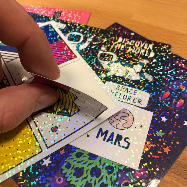 Holographic Sticker Sheets | Zap! Creatives | Quantity 25