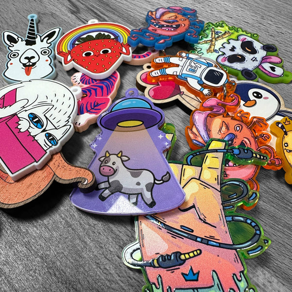 Custom Acrylic Charms, Acrylic Charm Printing, Free Delivery – Zap ...