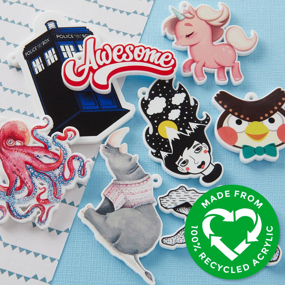 Acrylic Charms | Zap! Creatives | Coloured Acrylic Charms